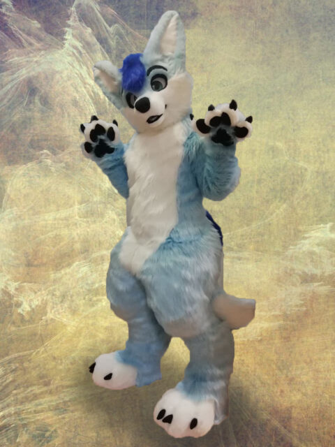 Full fursuit Light Blue Fox | Angel Tigress Fursuit Studio
