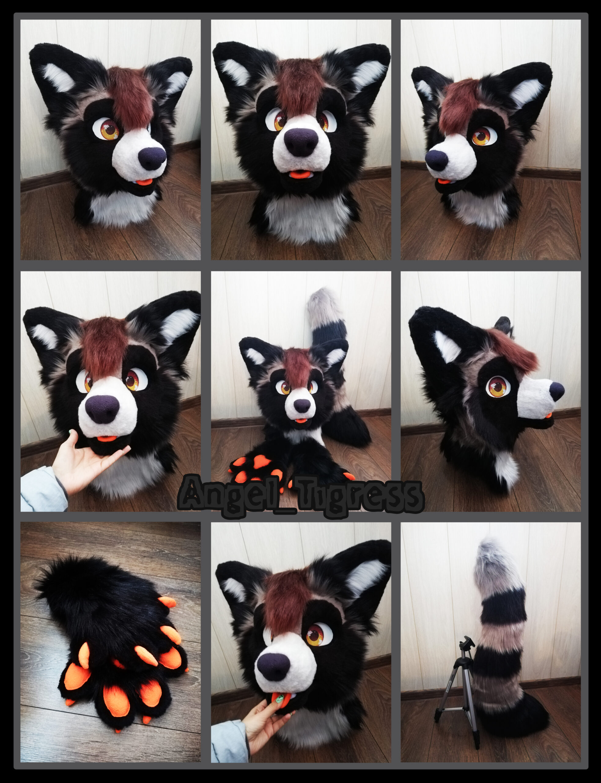 NEW! Gray raccoon partial fursuit - Angel Tigress Fursuit Studio